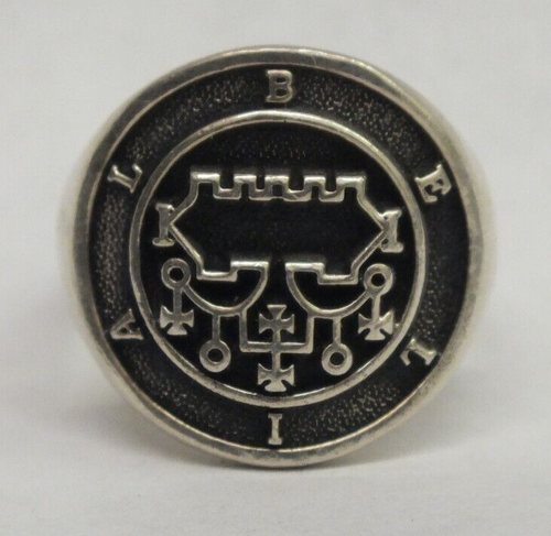 Seal Sigil of Goetia Belial Lesser Key of Solomon Sterling Silver Ring ...