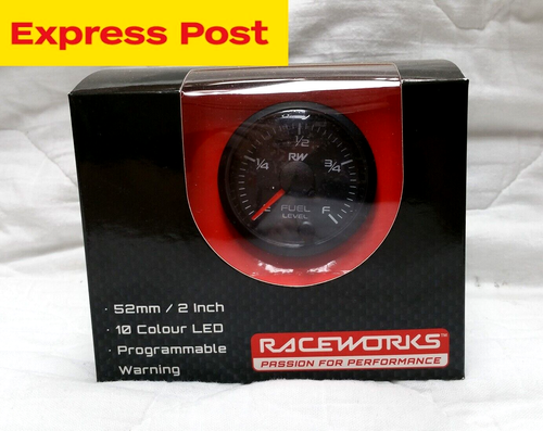 RACEWORKS 12v 52mm FUEL GAUGE SUITS MANY VEHICLE TYPES 73-10, 0-30, 0-90 OHMS | eBay Australia