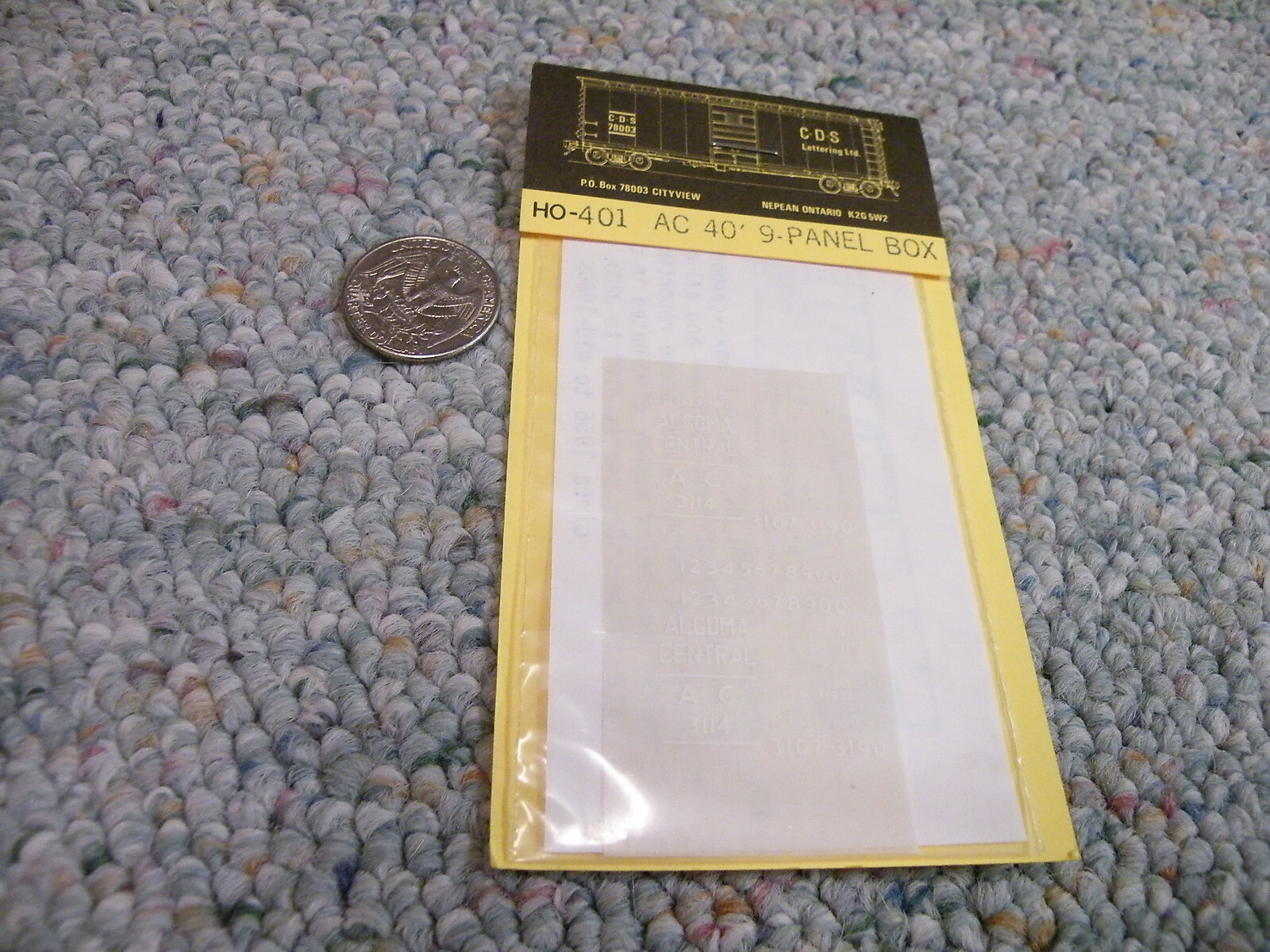 CDS Dry Transfer decals HO HO-401 Algoma Crntral 40' 9 panel box F186 ...