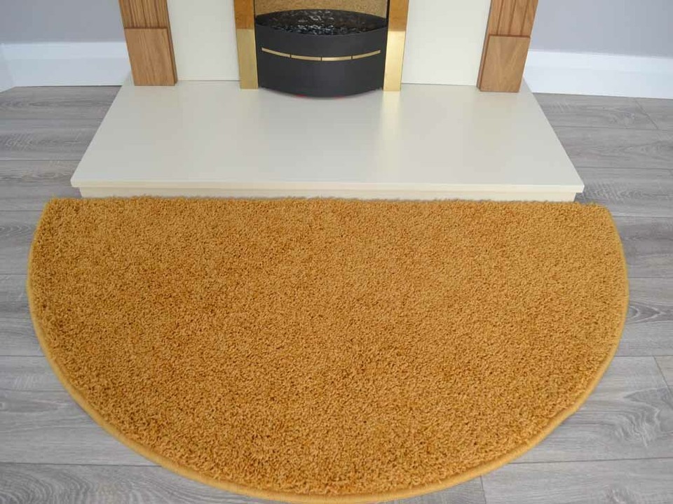 Half Moon Fireside Rug Semi Circle Non Slip Machine Washable Hearth ...