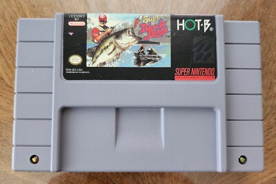 Vintage Authentic 1992 Super Nintendo SUPER BLACK BASS SNES Video Game ...