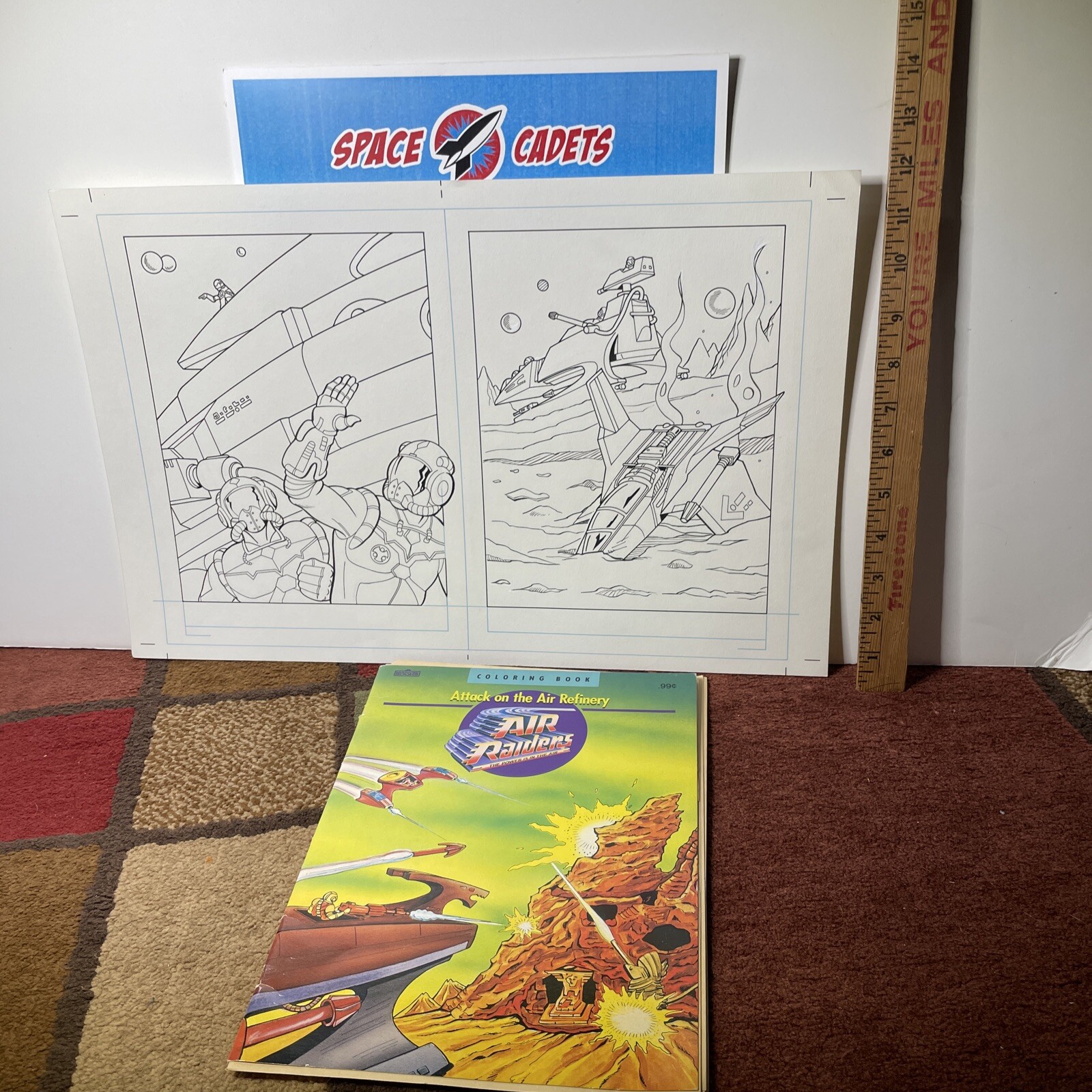 Original Art Air Raiders Attack On The Air Refinery Page Nate Butler ...