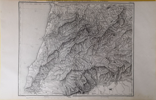 1859 Southern Coast Portugal Antique MAP Lisbon Oporto Geography M ...