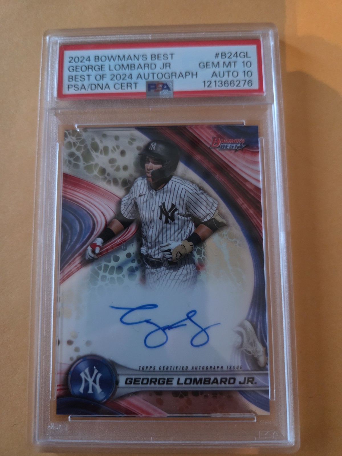 George Lombard Jr. 2024 Bowman's Best #B24-GL Best of 2024 Autographs ...