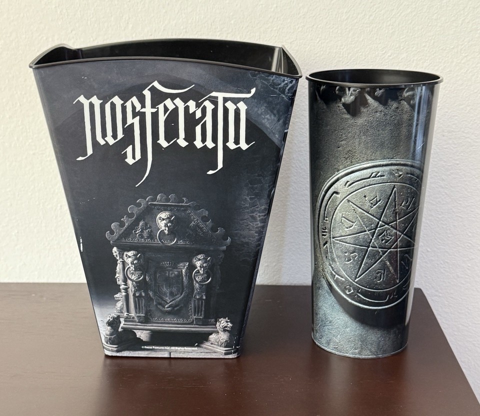 2024 Movie Nosferatu Plastic Popcorn Bucket + Cup VGC 🍿 | eBay