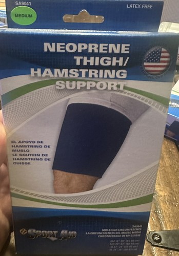 NIB SportAid Neoprene Thigh/Hamstring Support Blue Medium(20-22" Mid ...
