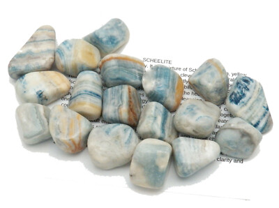 1 Rare SCHEELITE tumbled stone Turkey Dolomite Calcite Lg 8.1 to 15 g ...