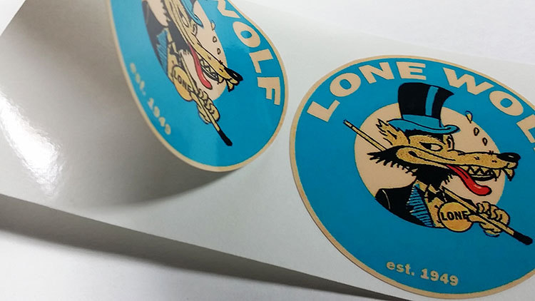 Pair 3" LONE WOLF Vintage Style DECAL, Vinyl STICKER, rat rod, racing ...