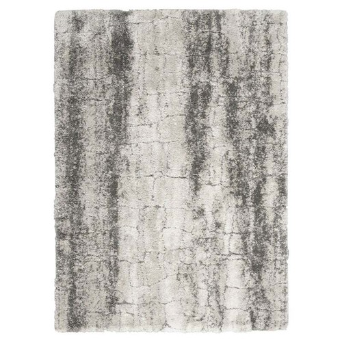 Nourison Luxurious Shag 48x72" Rectangle Fabric Area Rug in Ivory ...