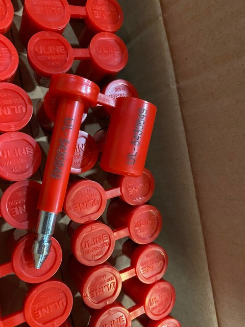 Uline H-435 High Security Truck Seals Red (44 Pieces) for sale online ...