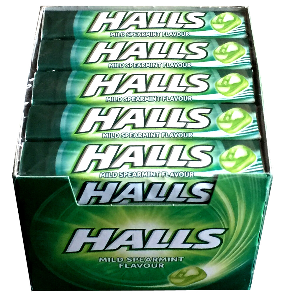 HALLS SWEETS CHERRY MENTHOL, HONEY - LEMON, COOLWAVE, MILD SPEARMINT ...