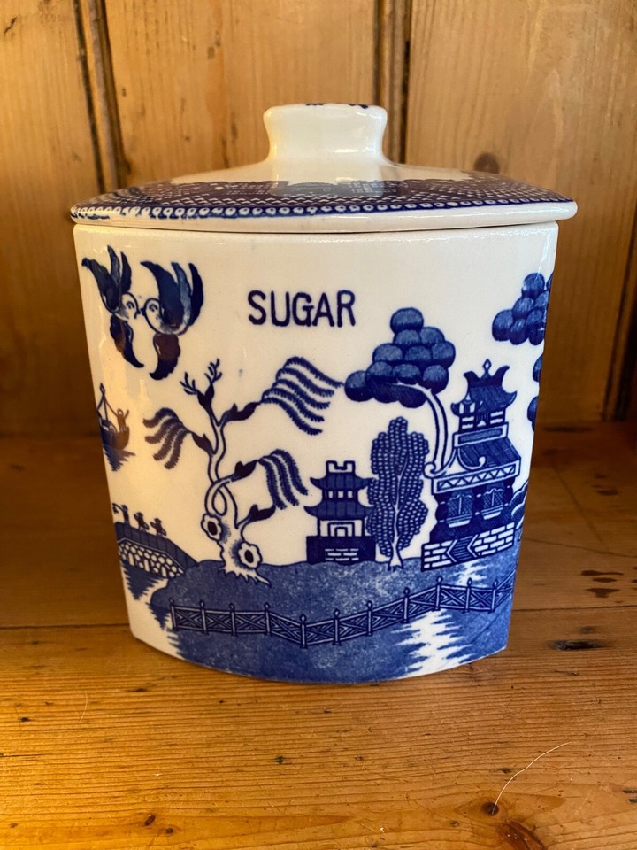 Vintage Blue Willow Canister Set Mint Condition | eBay