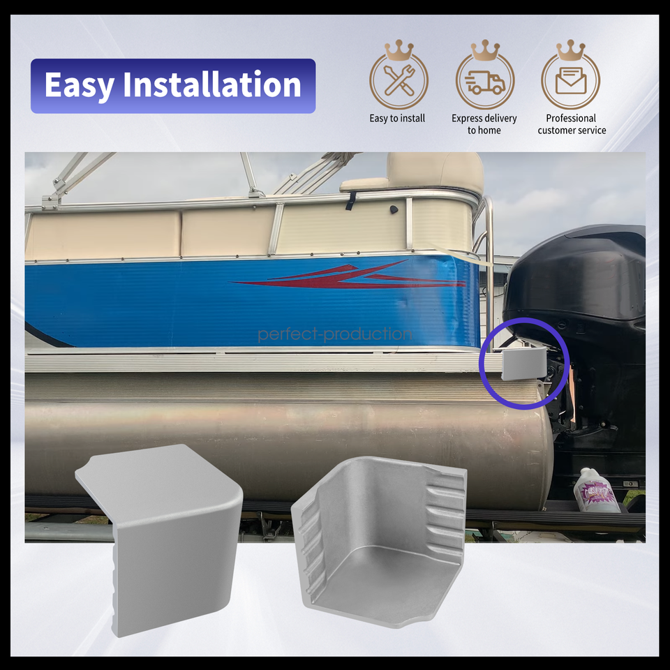 2x Pontoon Boat Aluminum Corner Cap Casting top: 4-1/16" to 4-3/16" | eBay