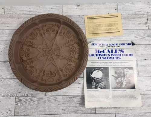 Hartstone Shortbread Mold USA Vintage Heart Tulip Cookie Mold Stoneware ...