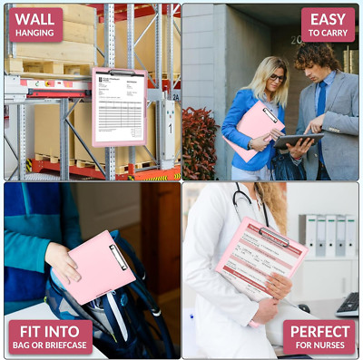 Storage Clipboard, light Pink Plastic Clipboard with Storage Heavy Duty ...