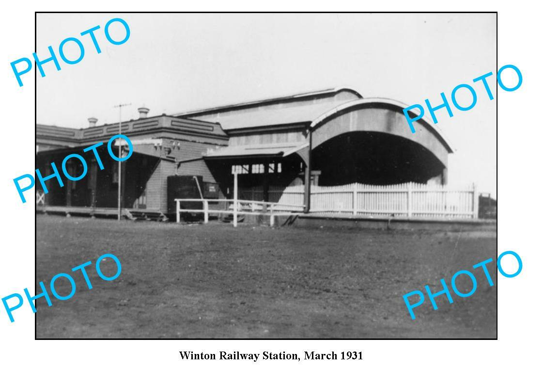 OLD 8x6 PHOTO WINTON RAILWAY STATION c1931 QLD | eBay Australia