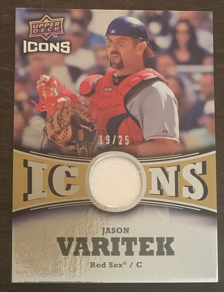 Jason VARITEK🔥2009 Upper Deck Icons GOLD Jersey Relic #IC-JV 19/25 NM ...