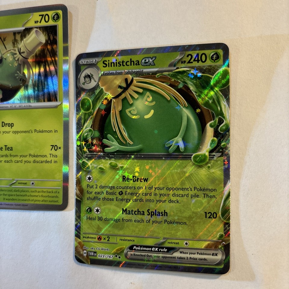Sinistcha ex 023/167 022/167 Twilight Masquerade Holo Lot Of 2 Pokemon ...
