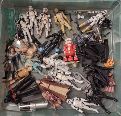 Star Wars Action Figure 3.75 Lot W/ Accessory Stormtrooper Darth Vader ...