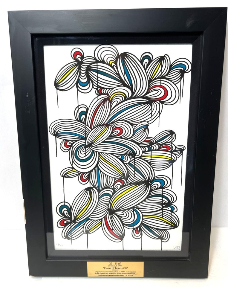 Simon Rohlen KEF! "Flame of Jewels #8" Sold Out Screen Print Signed ...