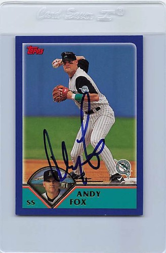 2003 Topps #417 Andy Fox Marlins Signed Auto *G9038 | eBay