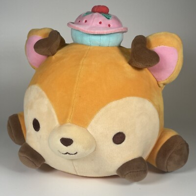 Smooshy Mushy Felina Fawn Deer 8” Plush Stuffed Cupcake Hat on Head ...