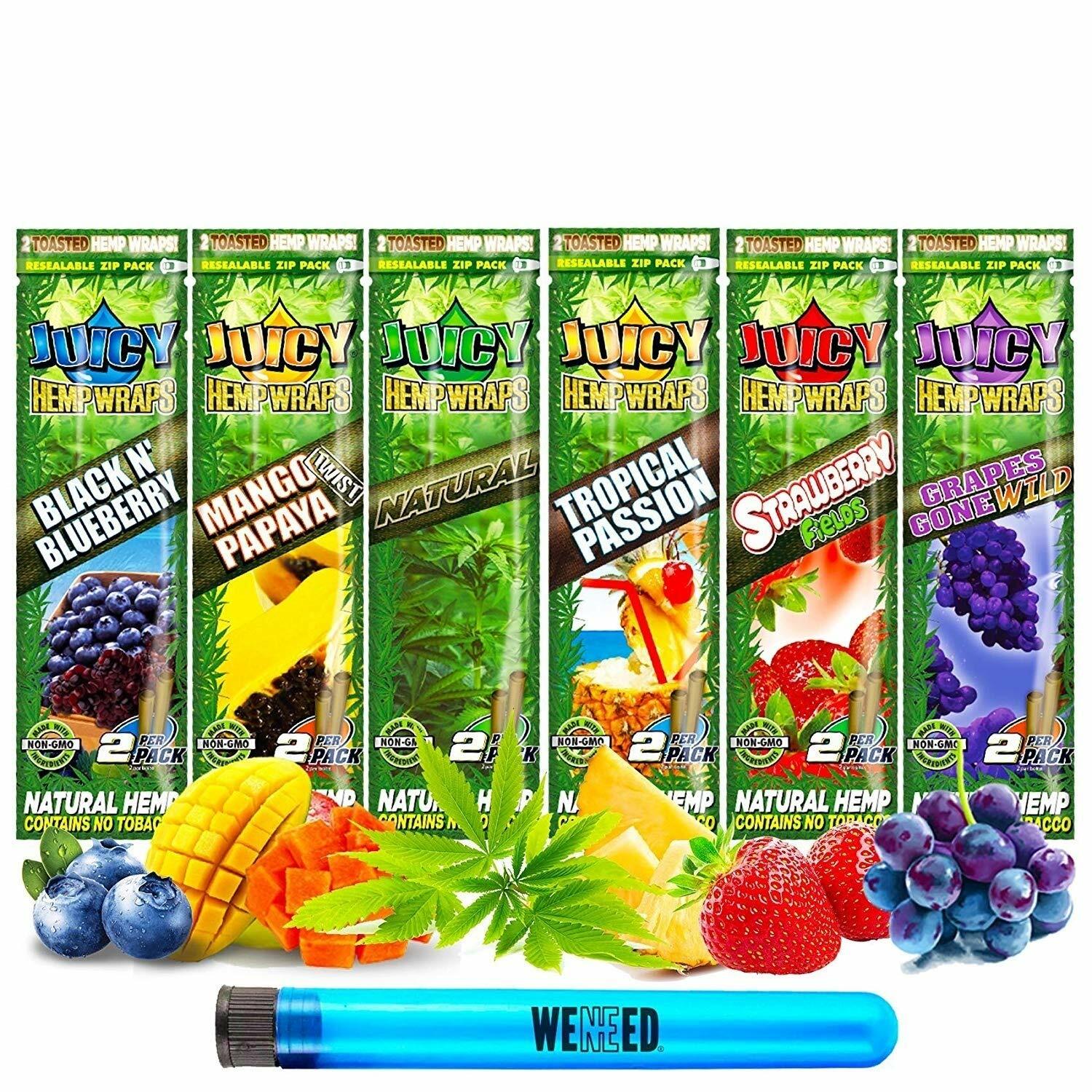 6 Pack Juicy Jays Wraps - Variety Pack Bundle of Mixed Flavors (2 Wraps ...