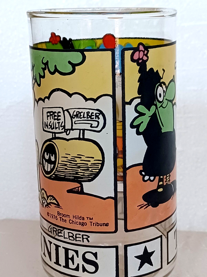 Broom Hilda Grelber Character Glass 1976 The Sunday Funnies Russell ...
