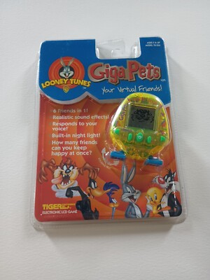 Tiger Giga Pets Looney Tunes 1997 Taz 6 In 1 Pocket Virtual Game NEW ...