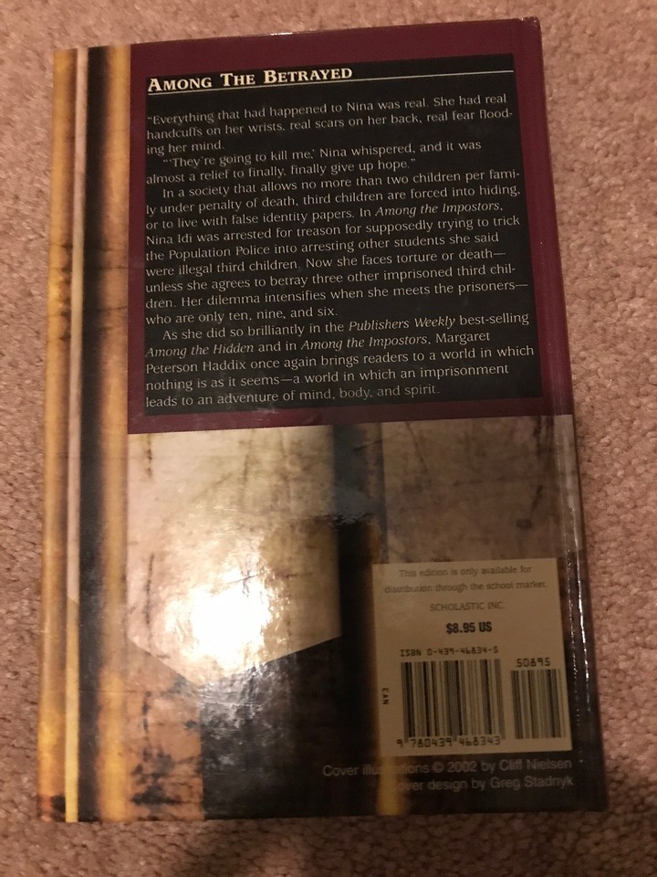 Among The Betrayed By Margaret Peterson Haddix | eBay