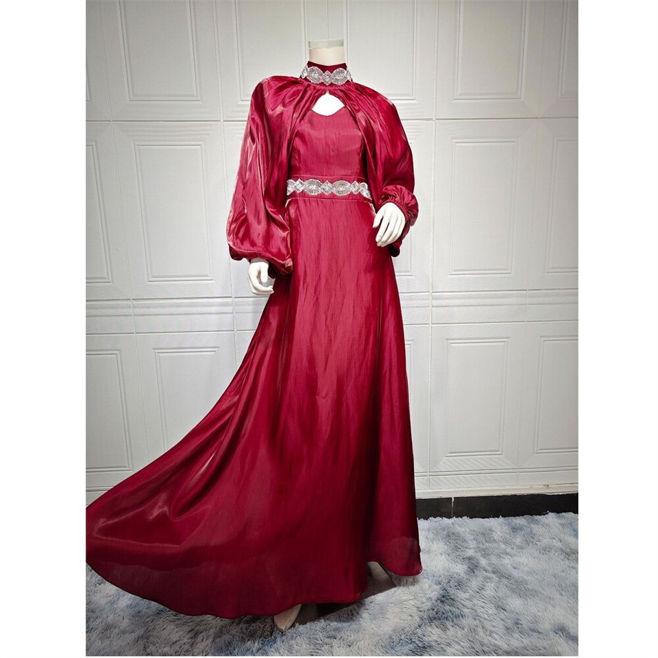 Women Muslim Cape Long Maxi Dress Kaftan Turkey Kaftan Moroccan Abaya ...