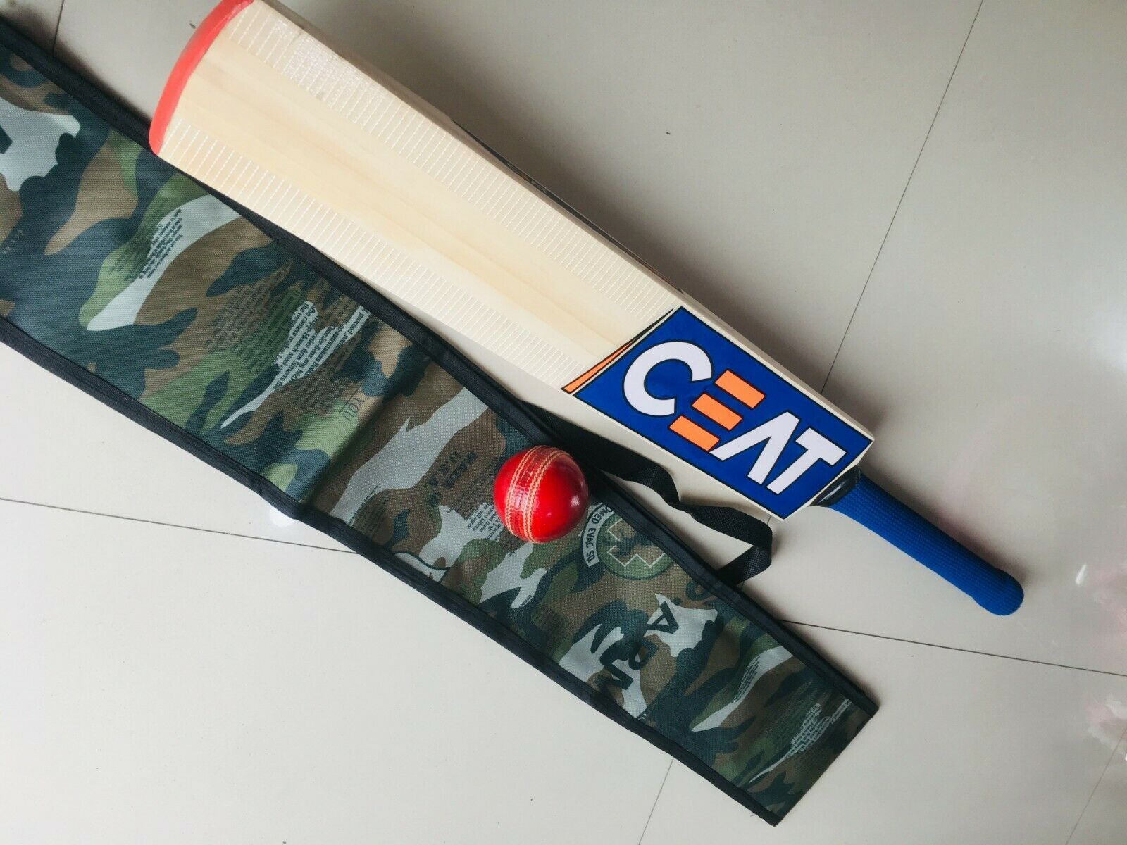 CRICKET BAT BIG EDGE 40-45 mm+FREE CEAT STICKER+FREE LEATHER BALL ASA ...