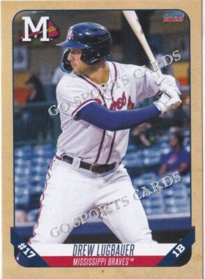 2023 Mississippi Braves Drew Lugbauer RC Rookie Atlanta Braves Minor ...