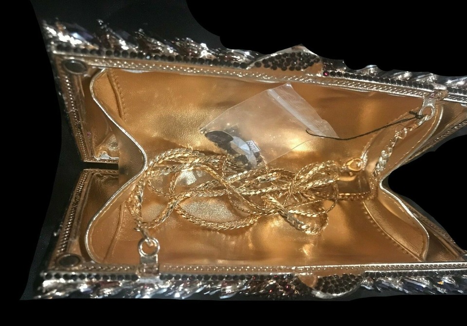 New Deep Violet Austrian Crystal Hard Shell Evening Clutch Bag | eBay