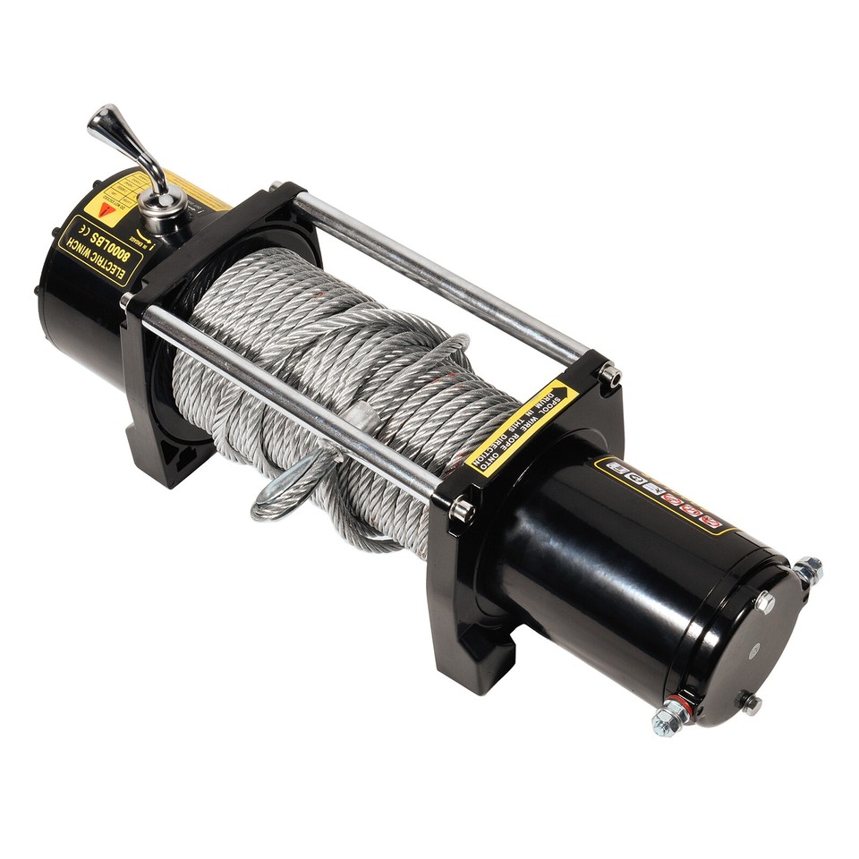 8000lbs 12V Electric Winch Steel Cable for Truck Trailer Pickup ...