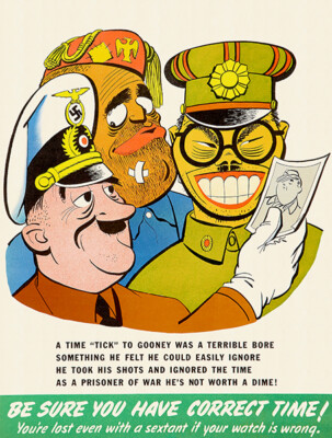 Have Correct Time - Hitler, Mussolini, Tojo - World War II - Propaganda ...