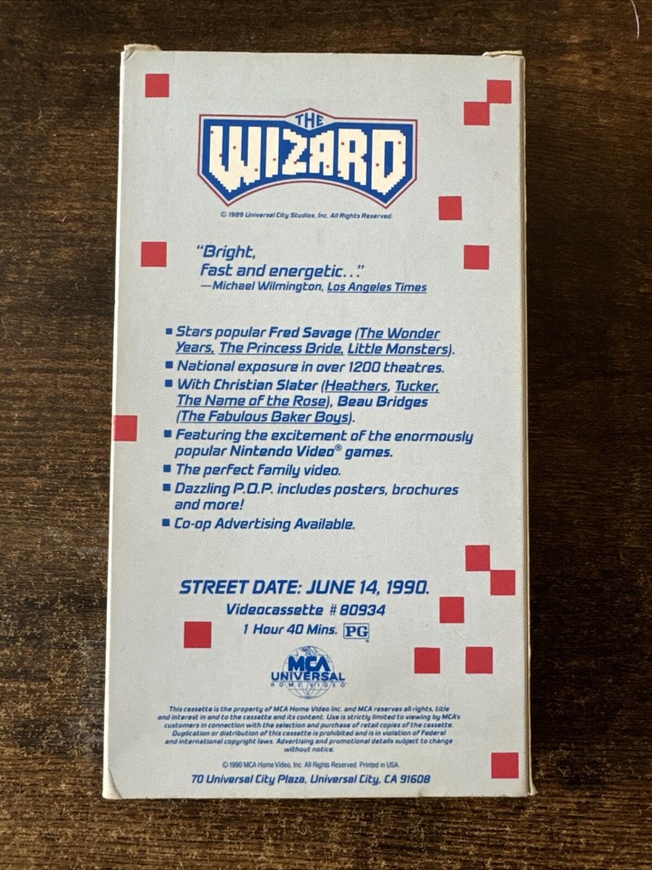 The Wizard 1989 EXTREMELY RARE PROMO SCREENER VHS | eBay