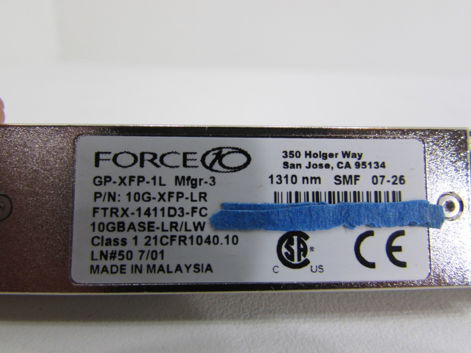 Force10 10G-XFP-LR 10G XFP Single Mode 1310nm 10km FTRX-1411D3-FC | eBay