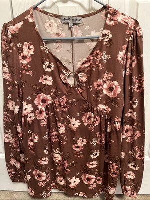 Absolutely Famous Floral Top Size Large NWT | eBay