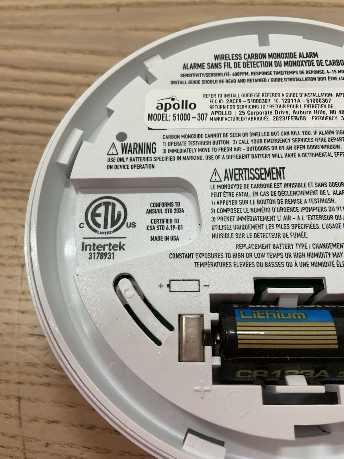 Apollo 51000-307 Wireless Carbon Monoxide Detector for sale online | eBay
