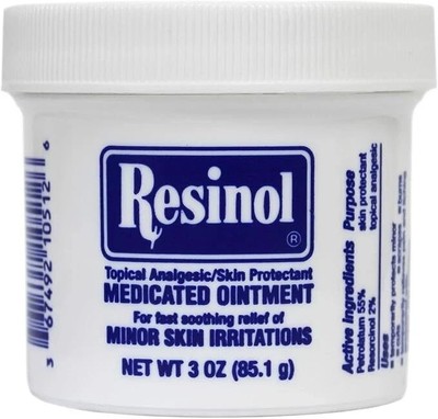 Resinol Medicated Ointment Minor Skin Irritation Fast Relief Soothing 3 ...