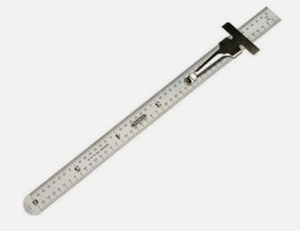 GENERAL TOOLS 300/1 6" STAINLESS STEEL POCKET RULER W/ DEPTH GAUGE ...