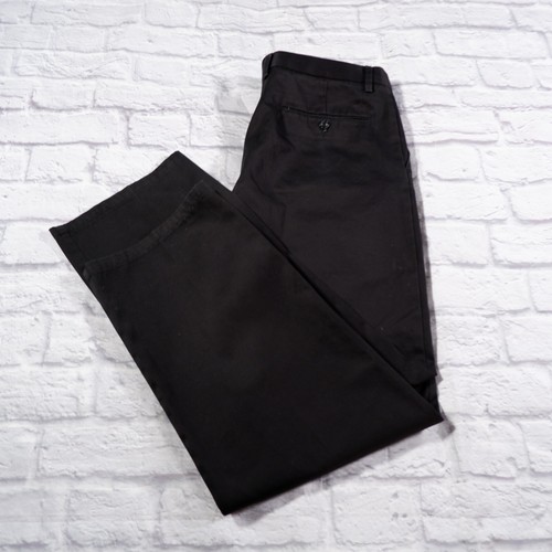 Dockers Signature Khaki D2 Straight Fit Black Flat Front Mens Pants ...