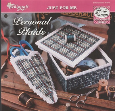 Personal Plaids PLASTIC CANVAS Pattern Sewing Box & Sheath -The ...