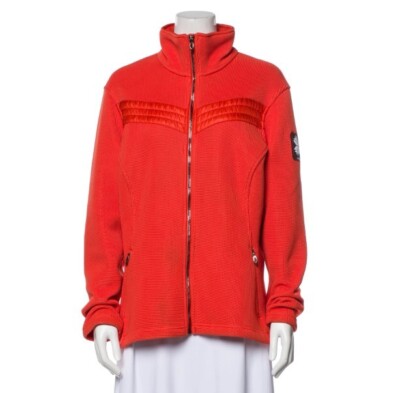 SPYDER Core Sweater Jacket Orange Full Zip Ribbed Knit Sz XL | eBay