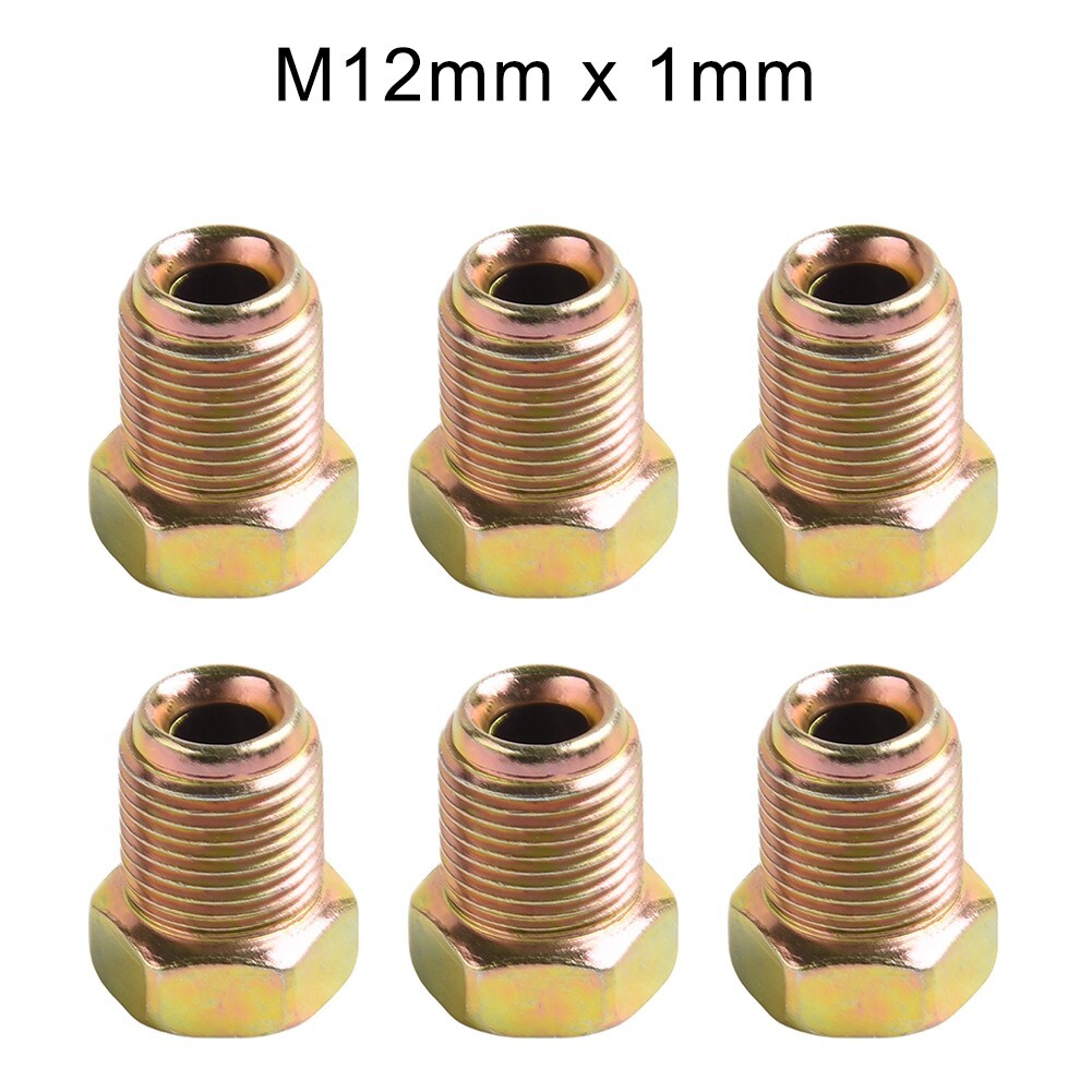 6 Metric Brake Pipe Fittings Unions Master Cylinder M12mm X1mm Metric 3 ...