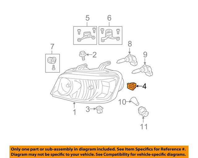 TOYOTA 5324548010 Genuine OEM Headlamp ASSY Grommet for sale online | eBay