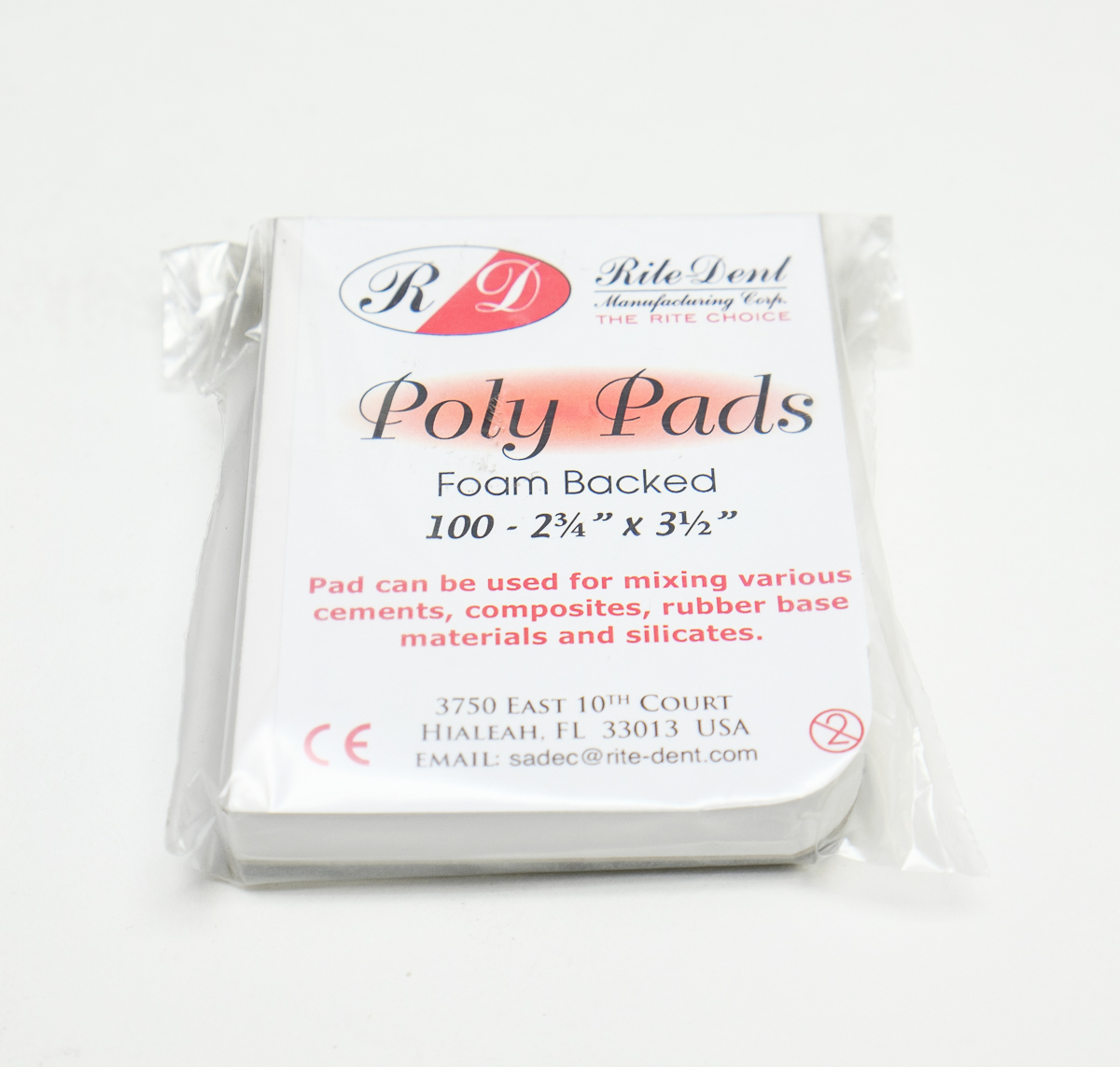 Dental Disposable Mixing Poly Pad 2 3/4" x 3 1/2" Pack of 8 (100 sheets ...