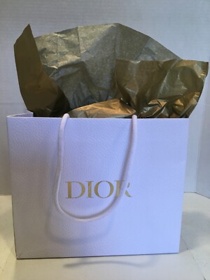 Christian DIOR Shopping Paper Gift Bag Pebble Texture (M) | eBay
