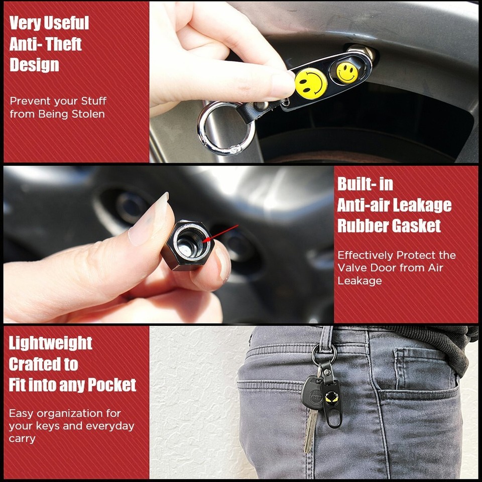 Car Wheels Tire Valve Dust Stem Air Cap Cover + Keychain Ring Mugen ...
